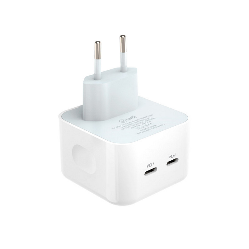 Adaptador de parede com 2 saídas USB-C PD 35W - iWill® - Acessórios Premium